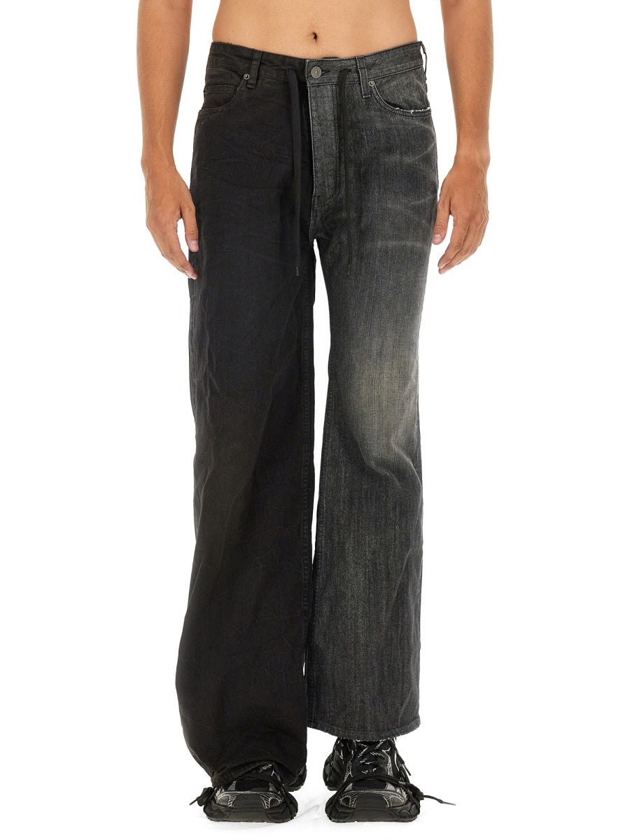 Balenciaga Fifty Fifty Jeans, Two Tone Balenciaga Jeans – Touch of Modern